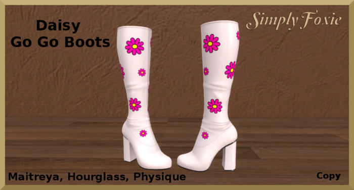 Second Life Marketplace - Daisy Go Go Boots (Boxed)